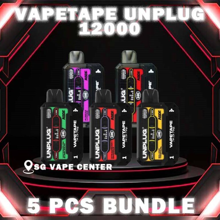 5PCS VAPETAPE UNPLUG 12000 BUNDLE | SG VAPE CENTER